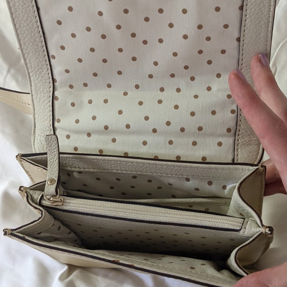 Kate Spade Box Bag In Metallic Gold, Saffiano Leather - Gem